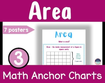 3rd Grade Math Interactive Anchor Charts full Year 40 Pages - Etsy