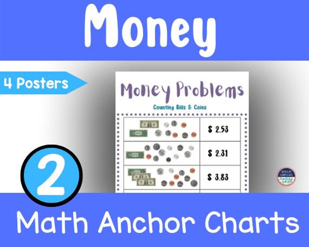 2nd Grade Math Anchor Charts Money Posters - Etsy