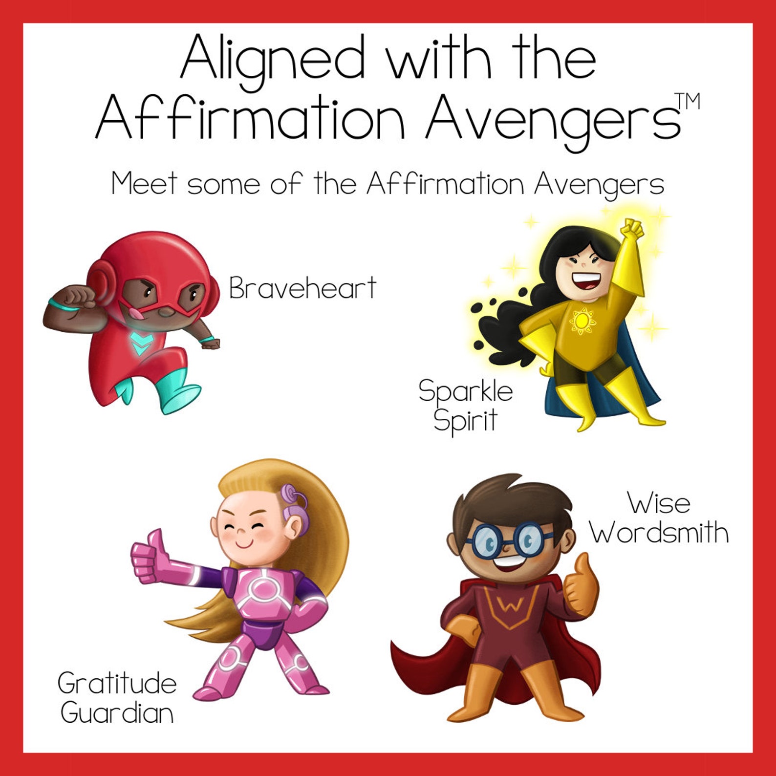Affirmation Avengers Editable Classroom Birthday Chart SEL, Self-esteem ...