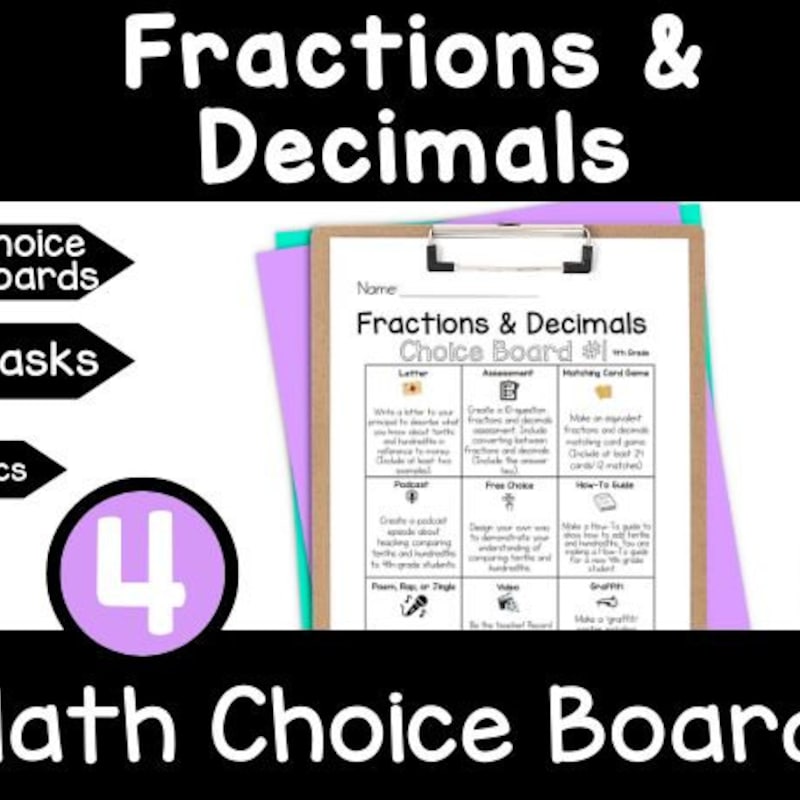 Fractions to Decimals - Etsy
