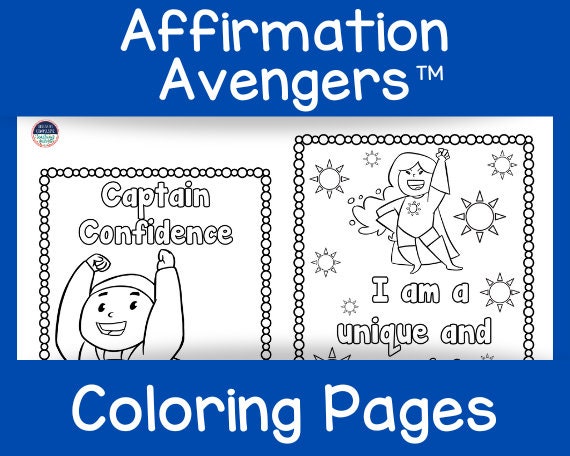 Affirmation Avengers Affirmation Coloring Pages SEL, Self-love, Self ...
