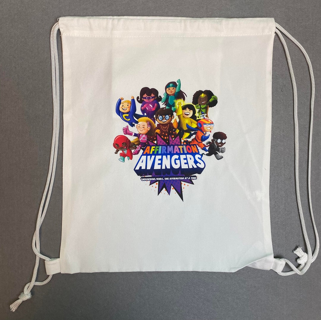 Affirmation Avengers Drawstring Bag SEL, Self-esteem, & Self-love ...