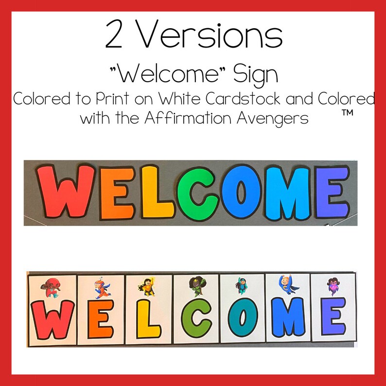 Affirmation Avengers Welcome Banner and Bulletin Board Set SEL, Self ...