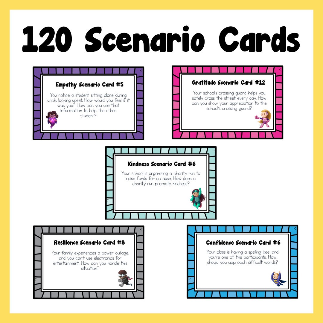 Affirmation Avengers Affirmation Scenario Discussion Cards SEL, Self ...