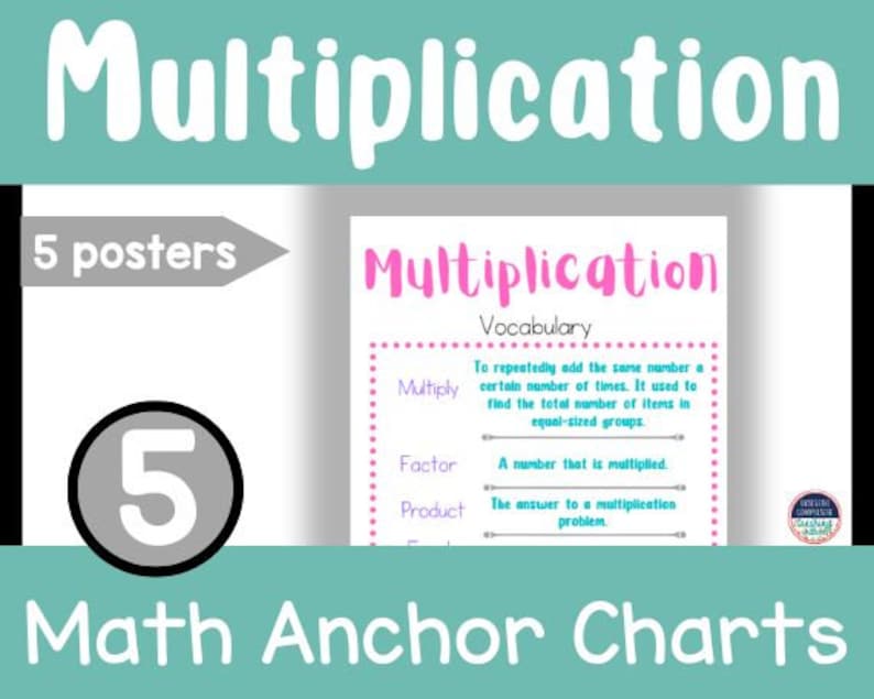 5th Grade Math Anchor Charts Multiplication - Etsy