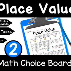 2nd Grade Math Choice Boards Place Value- Practice and Activities - Etsy