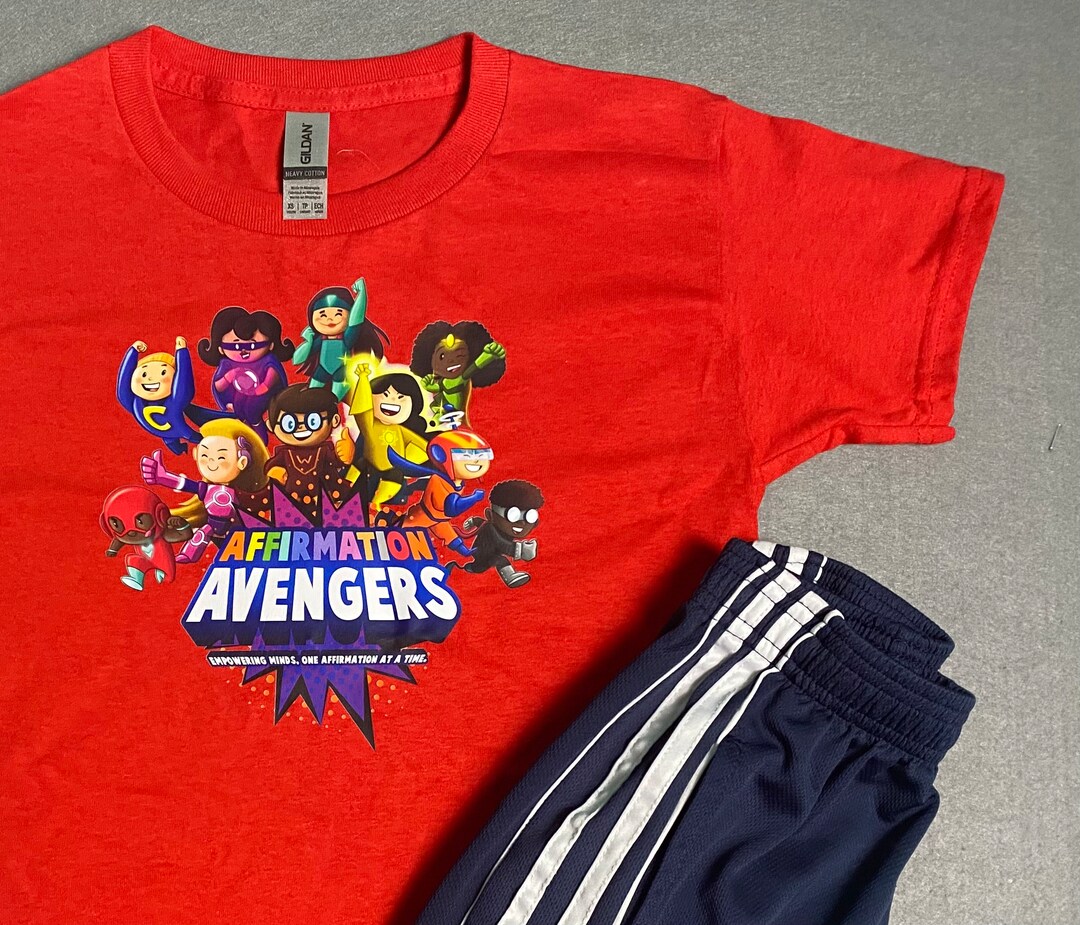 Affirmation Avengers Graphic T-shirt Front Design SEL, Self-love, Self ...