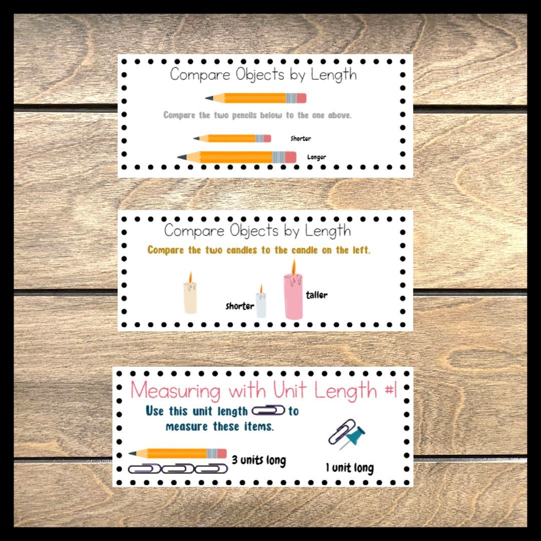 1st Grade Math Word Wall Measurement Vocabulary Cards - Etsy