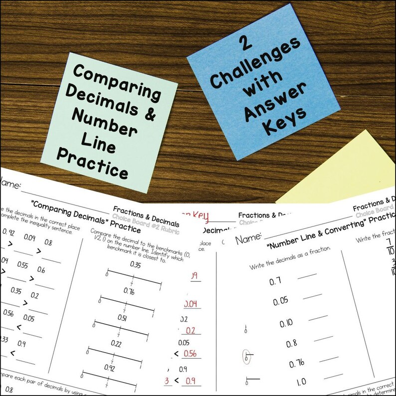 4th Grade Math Choice Boards- Fractions and Decimals- Practice and ...