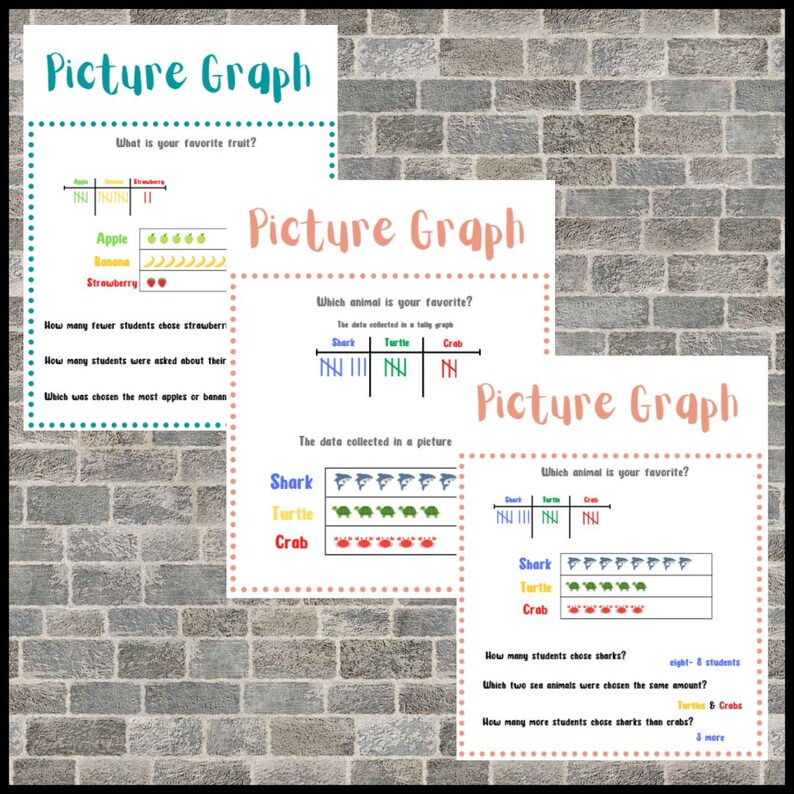1st Grade Math Anchor Charts Picture and Tally Graphs Posters - Etsy