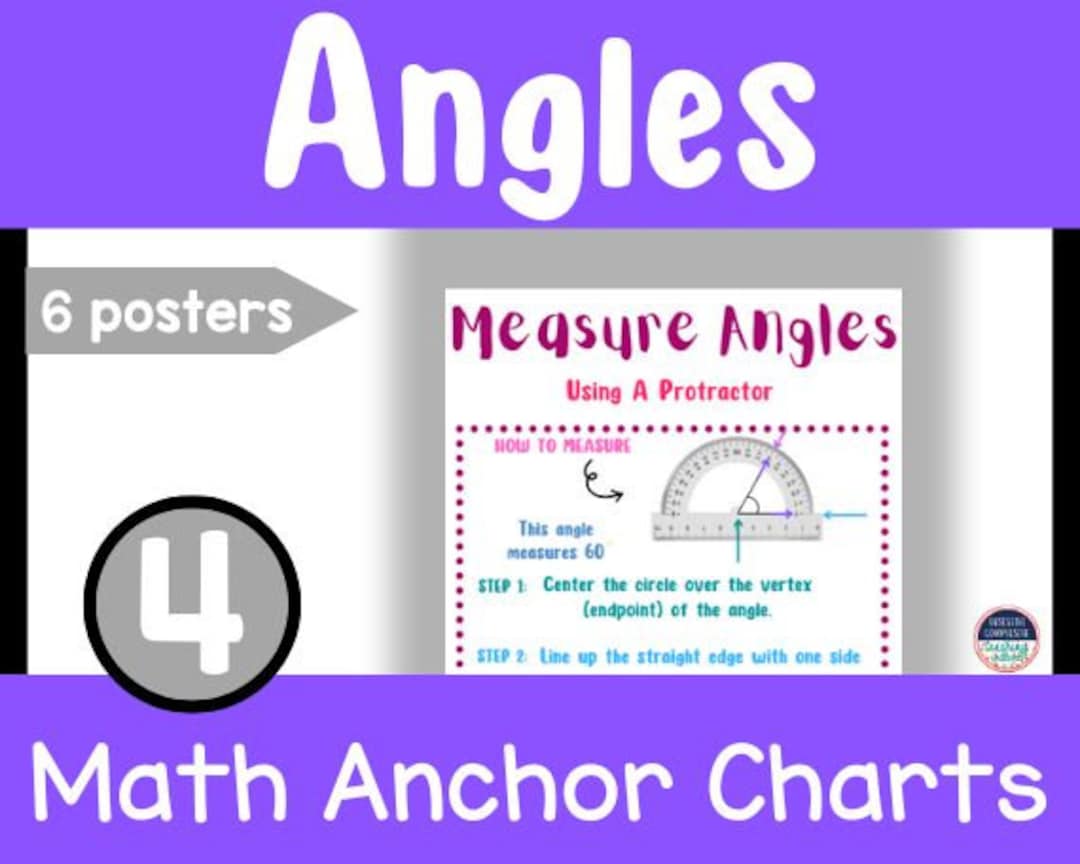 4th Grade Math Anchor Charts Angles and Measuring Angles - Etsy