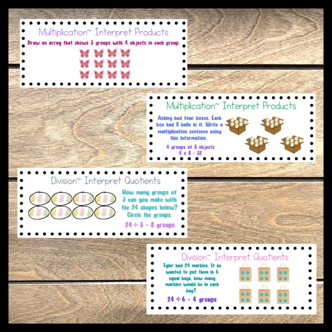 3rd Grade Math Word Wall Operations and Algebraic Thinking - Vocabulary ...