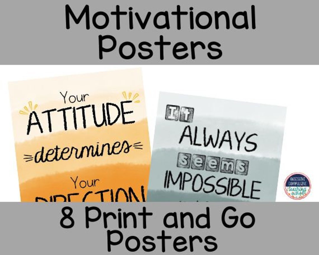 Motivational Posters for the Classroom - Etsy