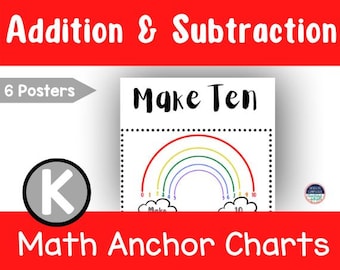 Subtraction, Elementary, Math Charts, Anchor Charts, School Posters ...