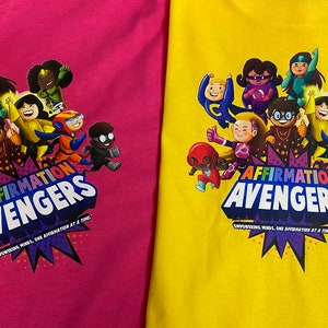 Affirmation Avengers Graphic T-shirt Front Pocket and Back Design SEL ...