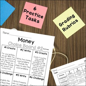 2nd Grade Math Choice Boards Money- Practice and Activities - Etsy
