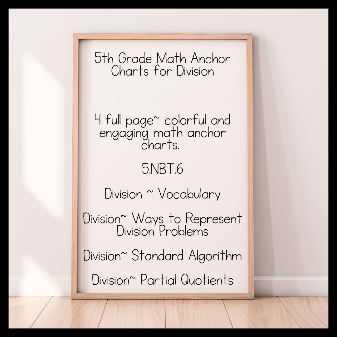 Partial Quotients Anchor Chart