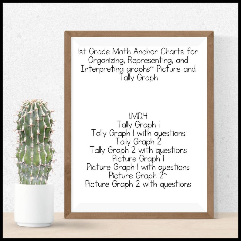 1st Grade Math Anchor Charts Picture and Tally Graphs Posters - Etsy