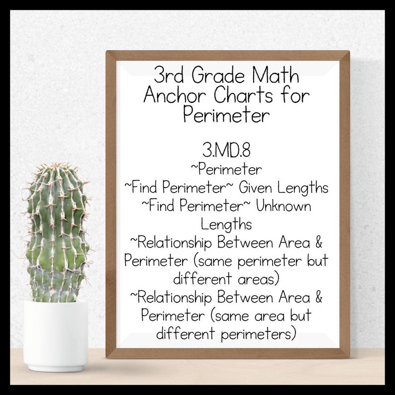 3rd Grade Math Anchor Charts Perimeter - Etsy