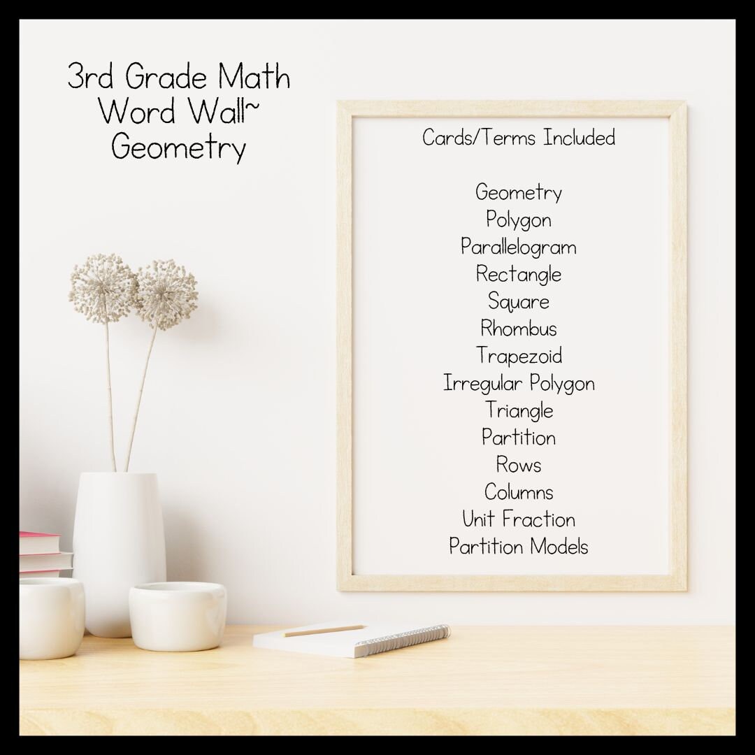 Irregular Math Vocabulary Word Walls