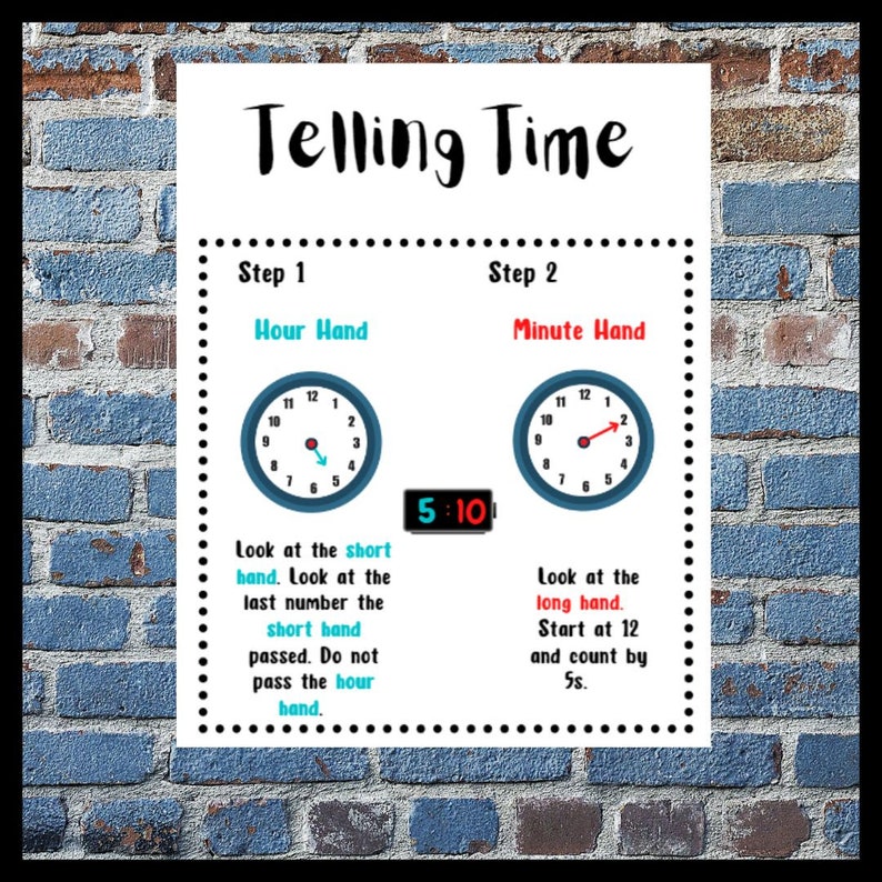 2nd Grade Math Anchor Charts Working With Time Posters - Etsy
