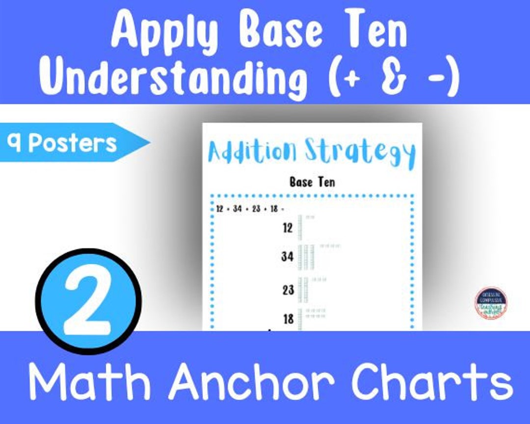 2nd Math Anchor Charts Apply Base Ten Addition and Subtraction - Etsy