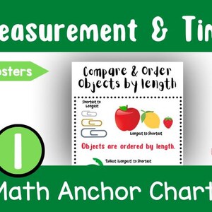 1st Grade Math Anchor Charts Measurement and Time Posters - Etsy