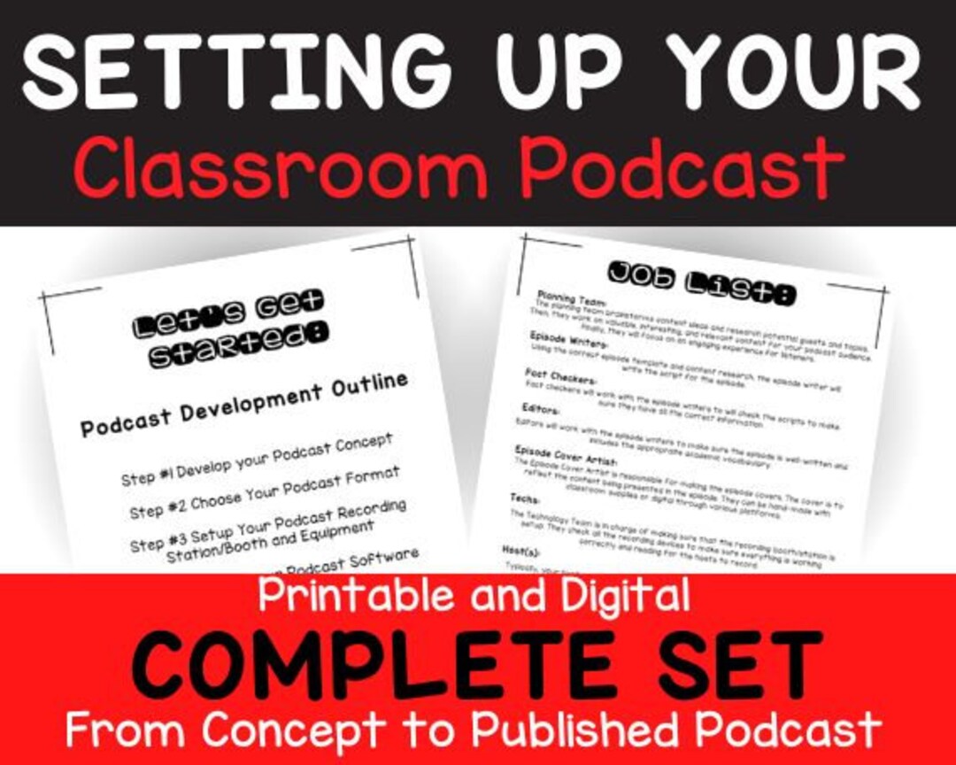 Setting up Your Classroom Podcast Complete Set - Etsy