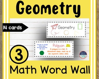 Math Word Wall 3rd Grade Editable - Etsy