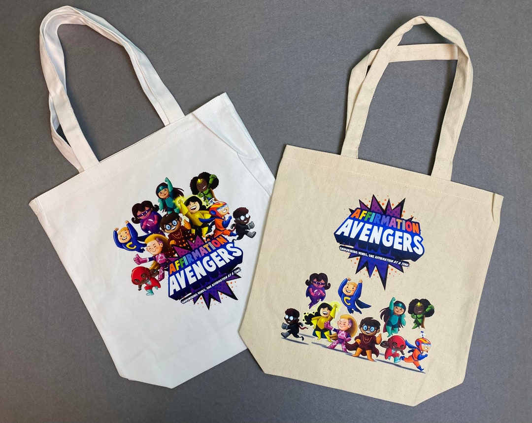 Affirmation Avengers Canvas Tote Bag SEL, Self-love, & Self-esteem ...