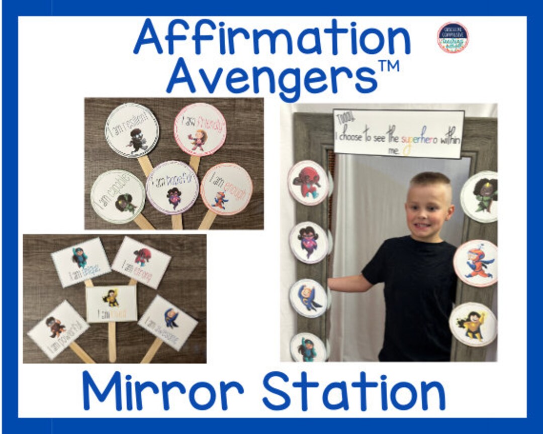 Affirmation Avengers Affirmation Mirror Station SEL, Self-esteem ...