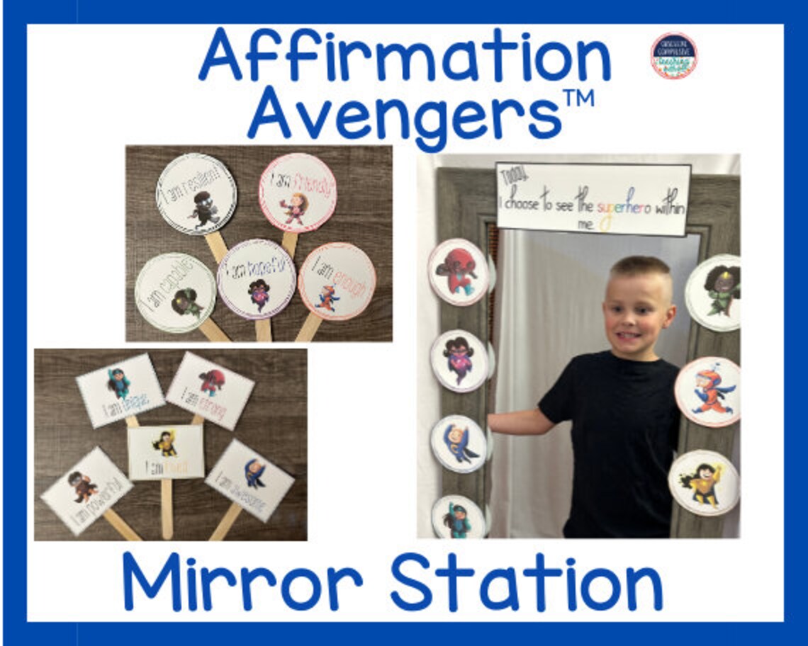 Affirmation Avengers Affirmation Mirror Station SEL, Self-esteem ...