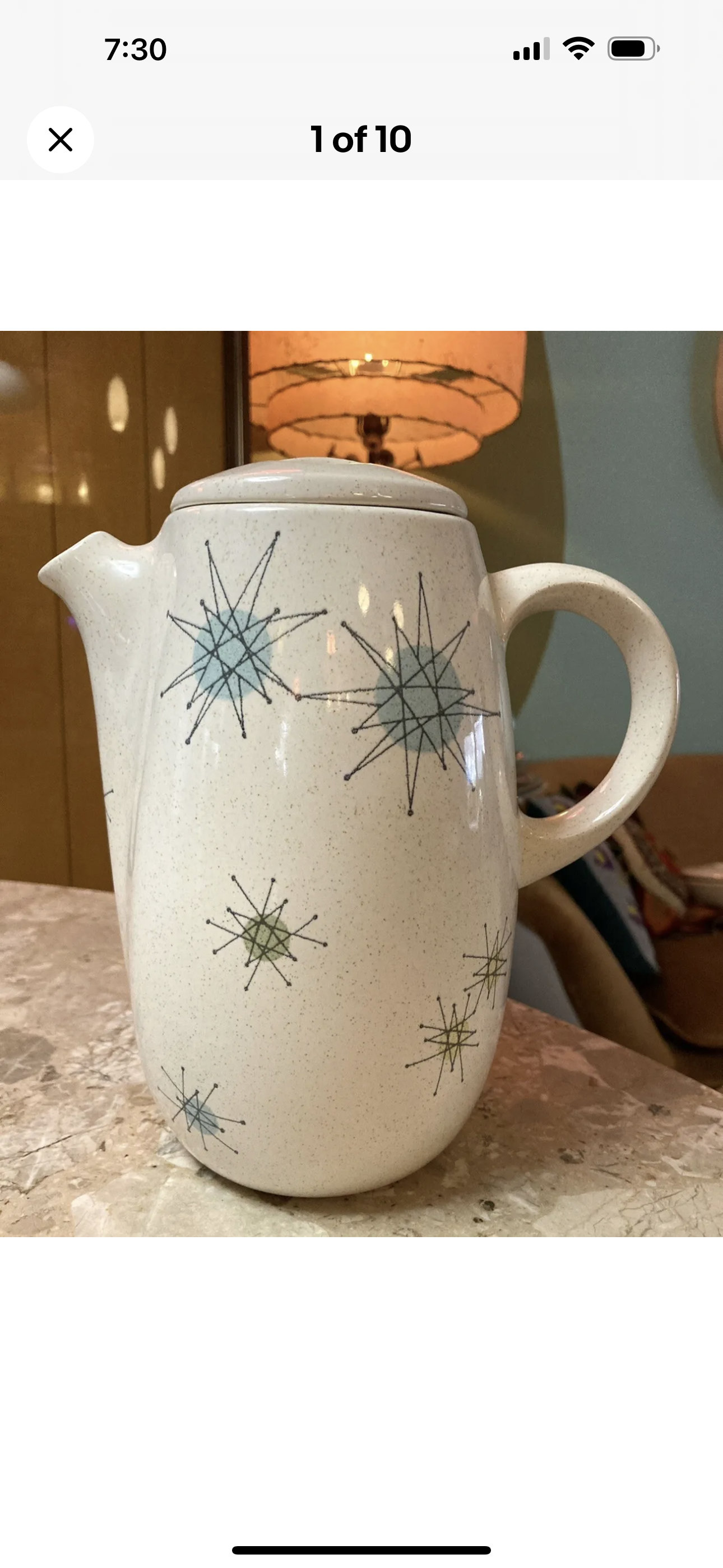 Rare Franciscan Atomic Starburst Coffee Pot - Etsy