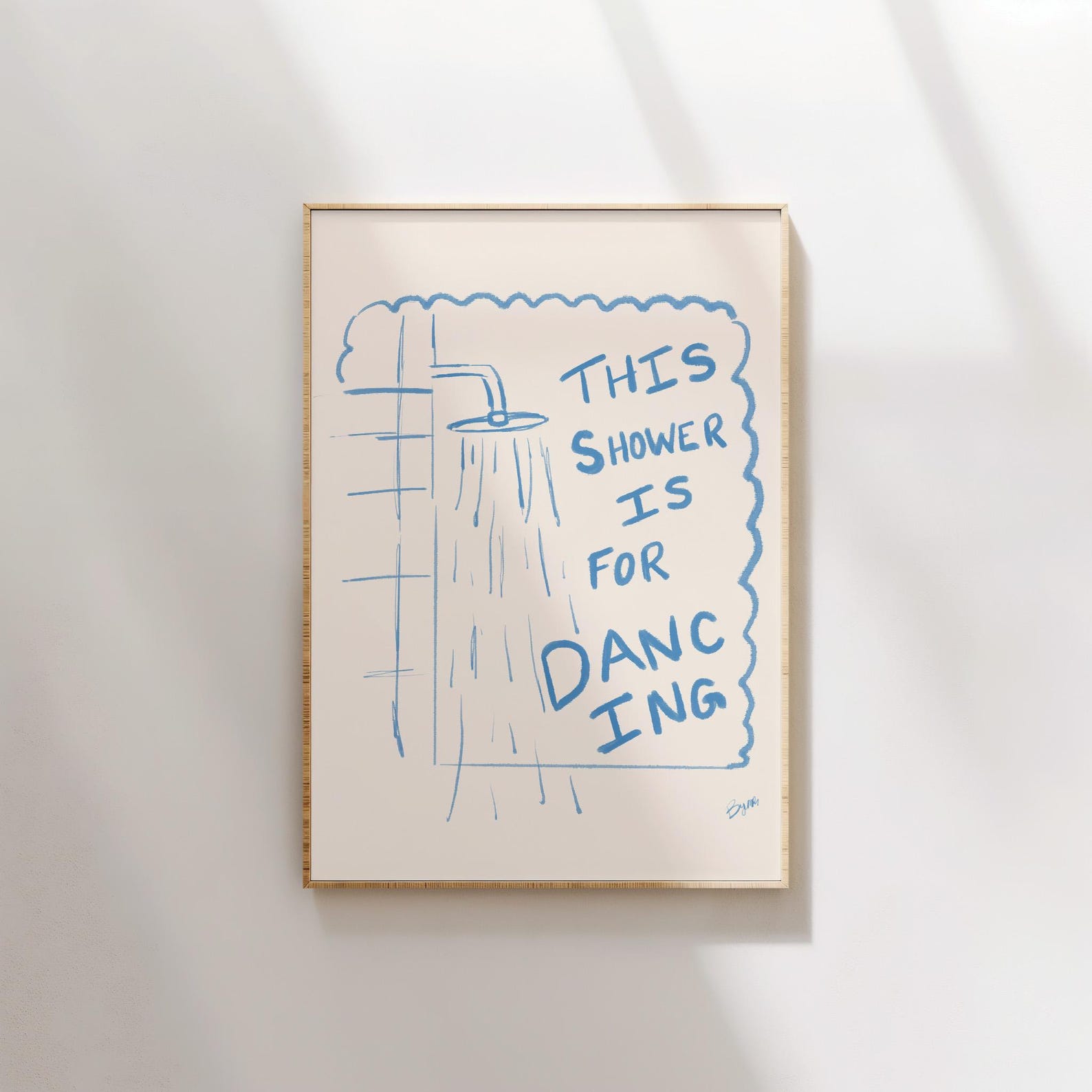 This Shower is for Dancing Art Print | Funny Bathroom Art, Washroom ...