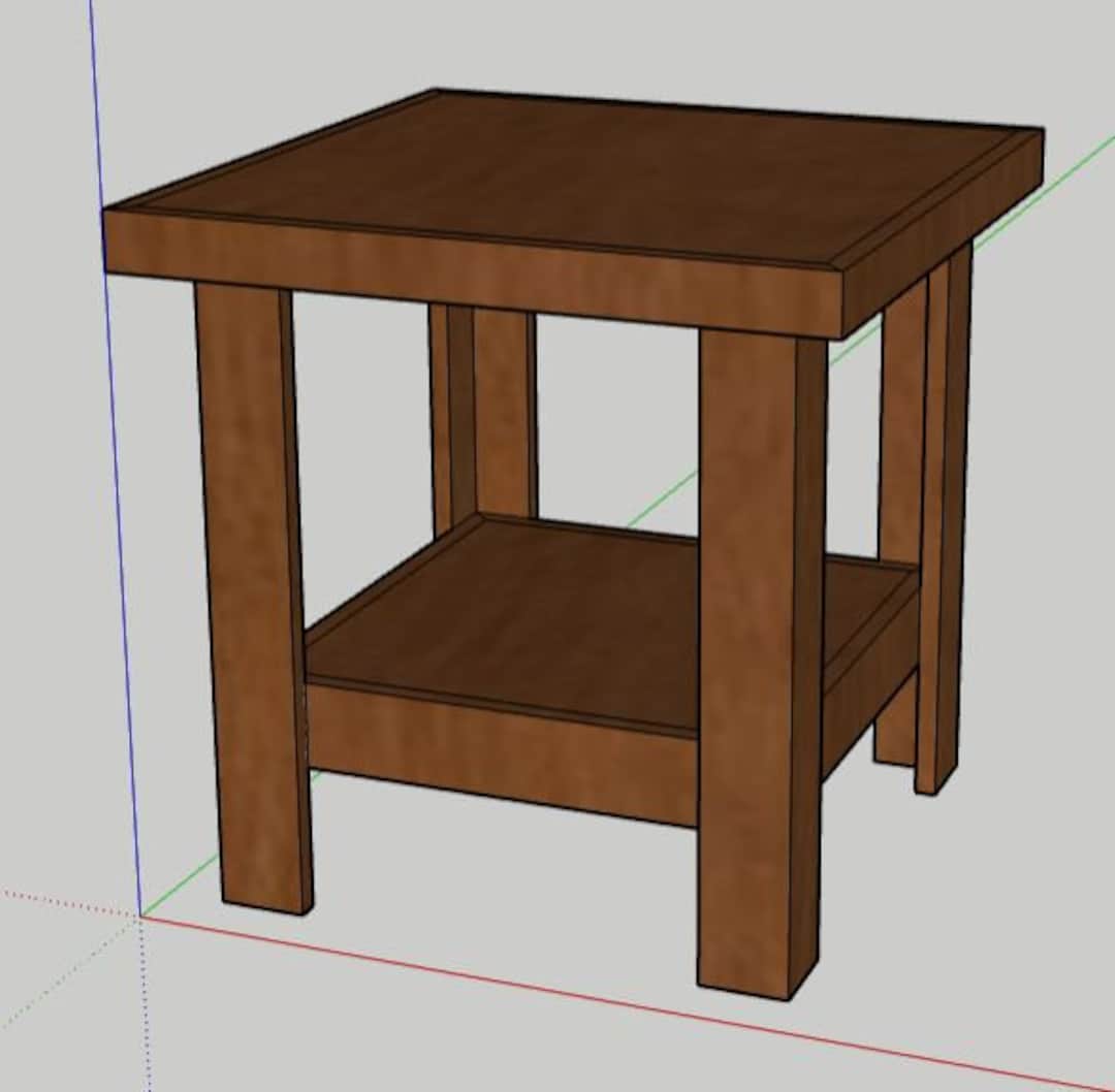DIY Walnut End Table Woodworking Project Instructions - Etsy