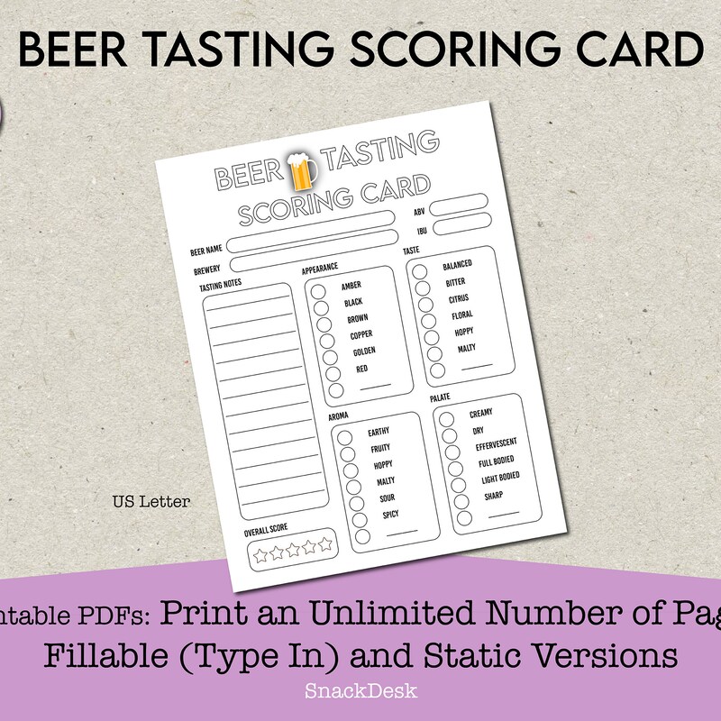 Beer Flight Sheet - Etsy