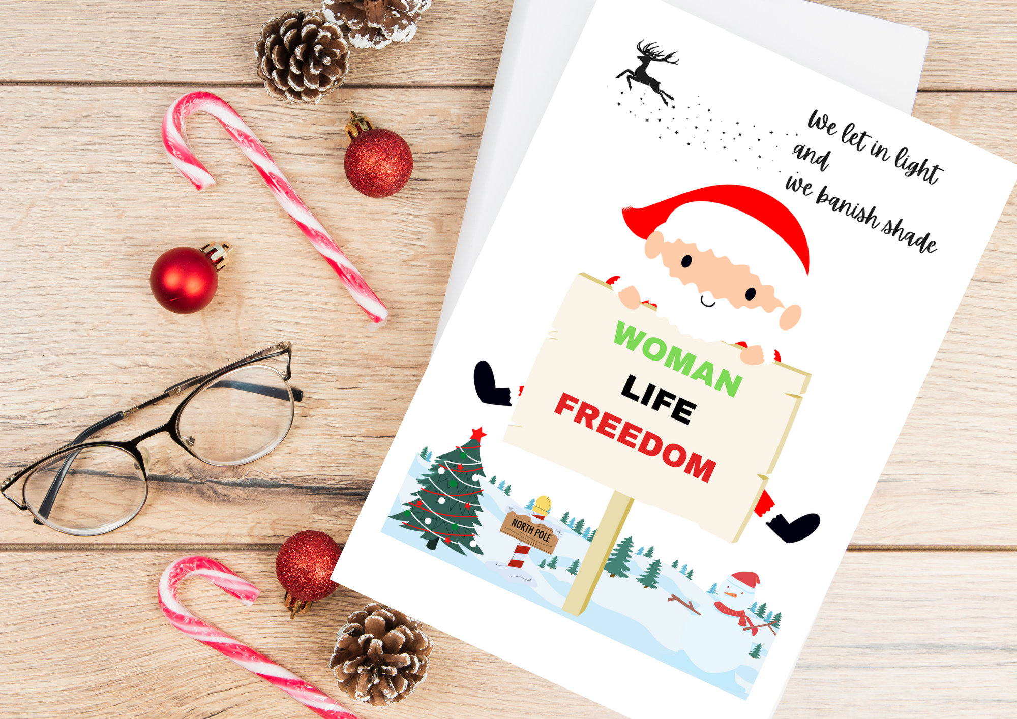 Woman Life Freedom Card Digital Christmas Card Printable - Etsy