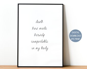 Grief Wall Art Sympathy Printable Grief Quote Print - Etsy