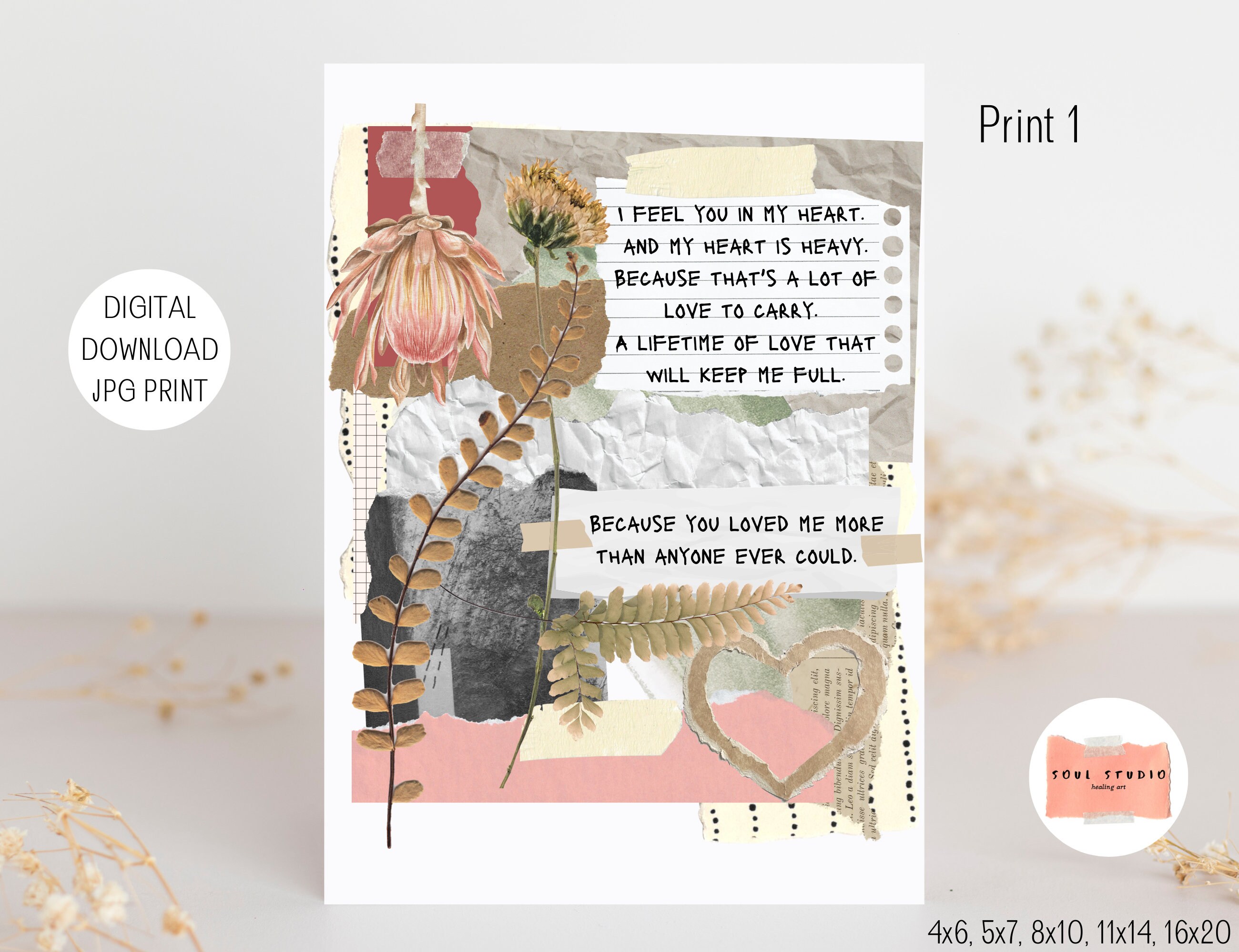 Grief Wall Art Sympathy Printable Grief Quote Print - Etsy