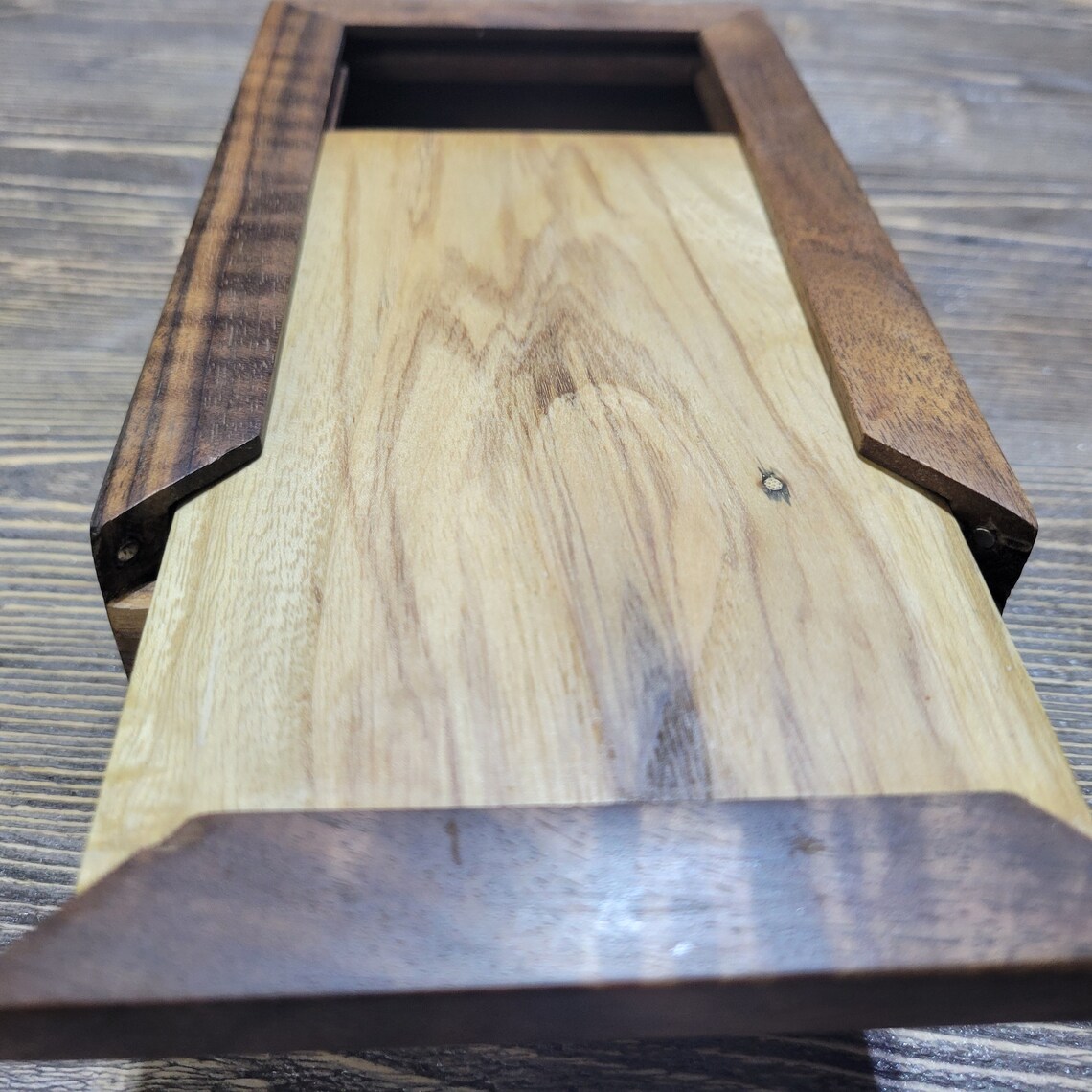 Walnut Keepsake Box, Hardwood Sliding Lid, Velvet Lining - Etsy