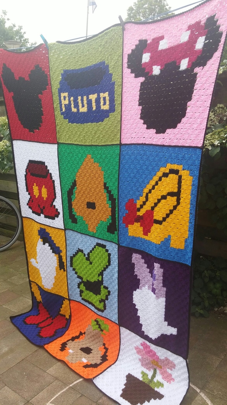 Mickey and Friends Crochet Blanket - Etsy