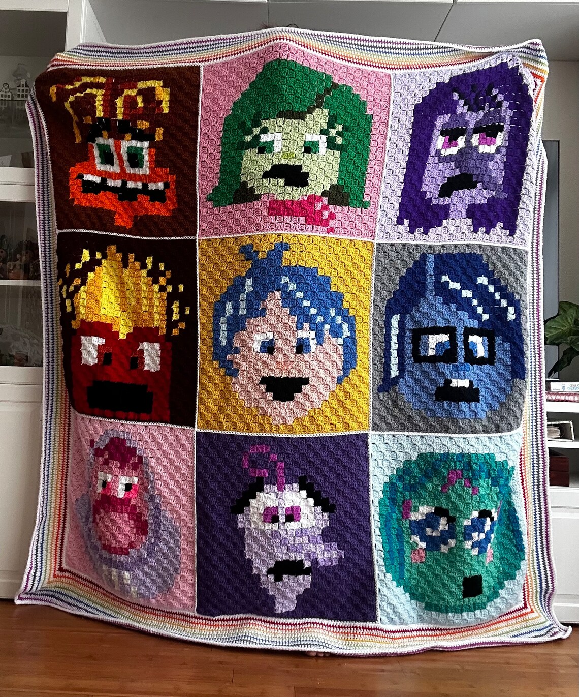 Emotions Inside Out Crochet Blanket Pixel Graph Pattern. Digital ...