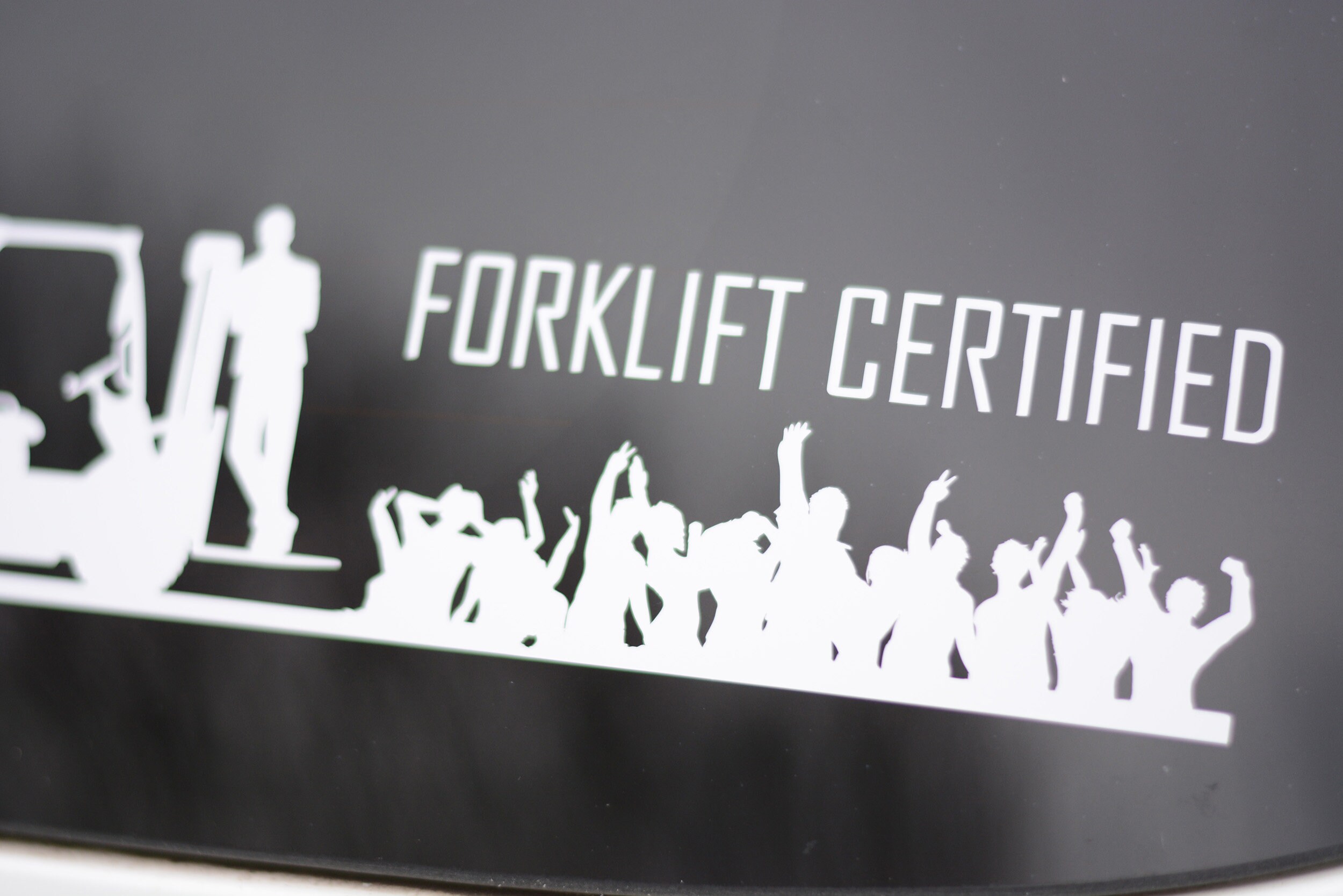 Forklift Certified Vinyl Car Window Decal Sticker - Etsy
