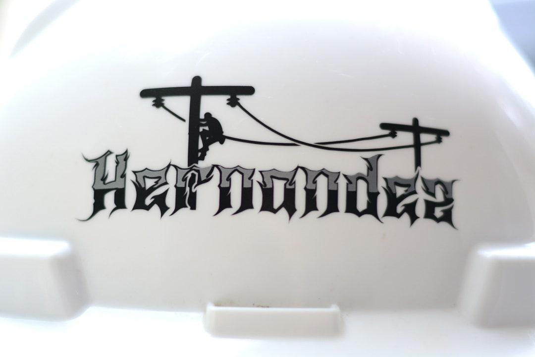 Custom Name Lineman Hardhat Decal Sticker - Etsy