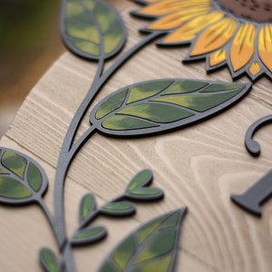 Sunflower Wall Hanging | Wall Art | Welcome Sign | Home Sweet Home ...