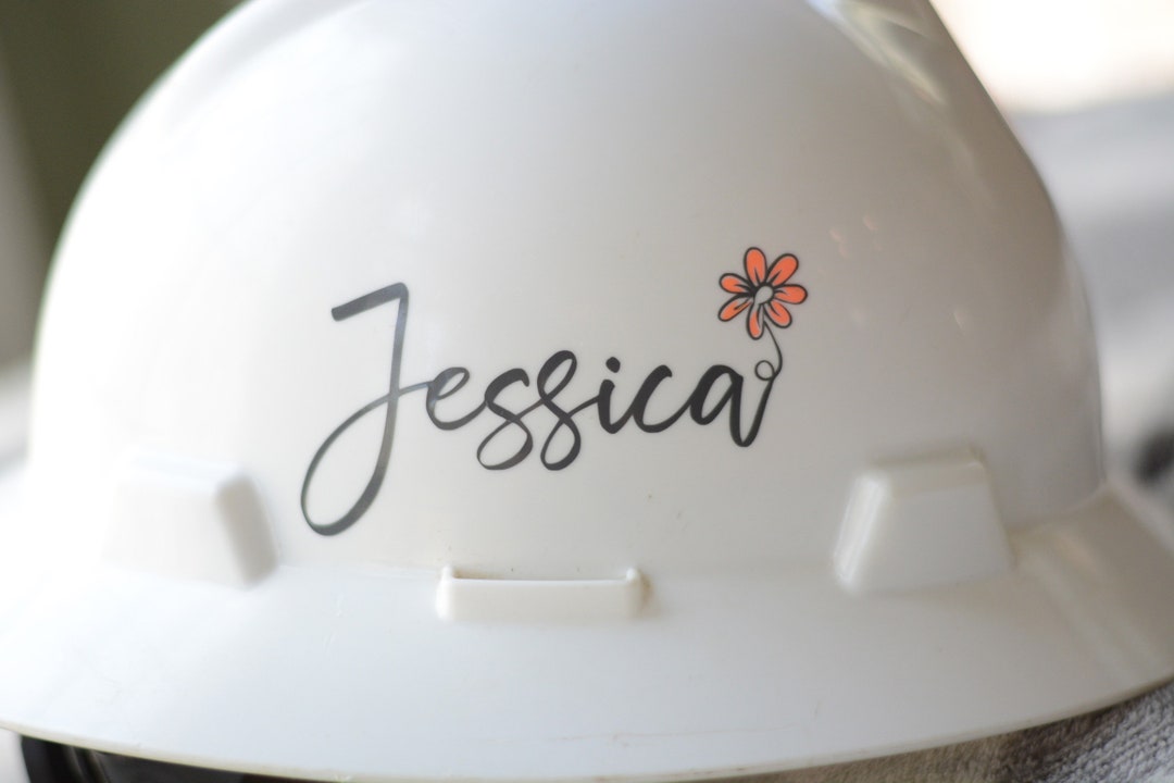 Feminine Hardhat Decal Sticker | Hardhat Sticker for Women | Name Decal ...