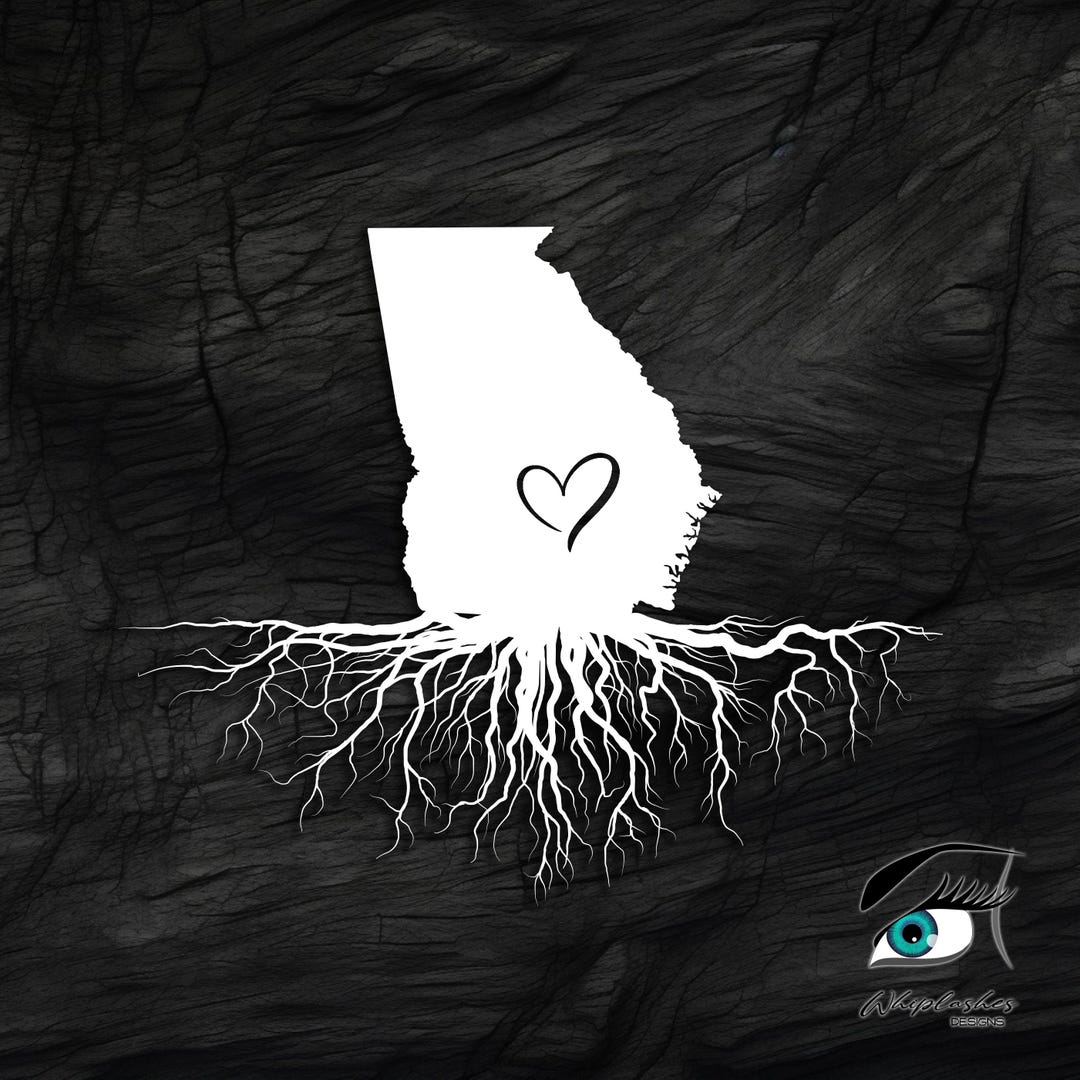 Georgia With Roots and Heart, Car Truck Decal Sticker - Etsy