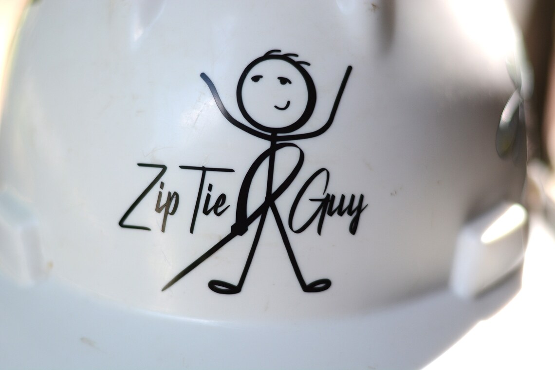 Zip Tie Guy Decal Sticker - Car, Truck, Hardhat - Etsy
