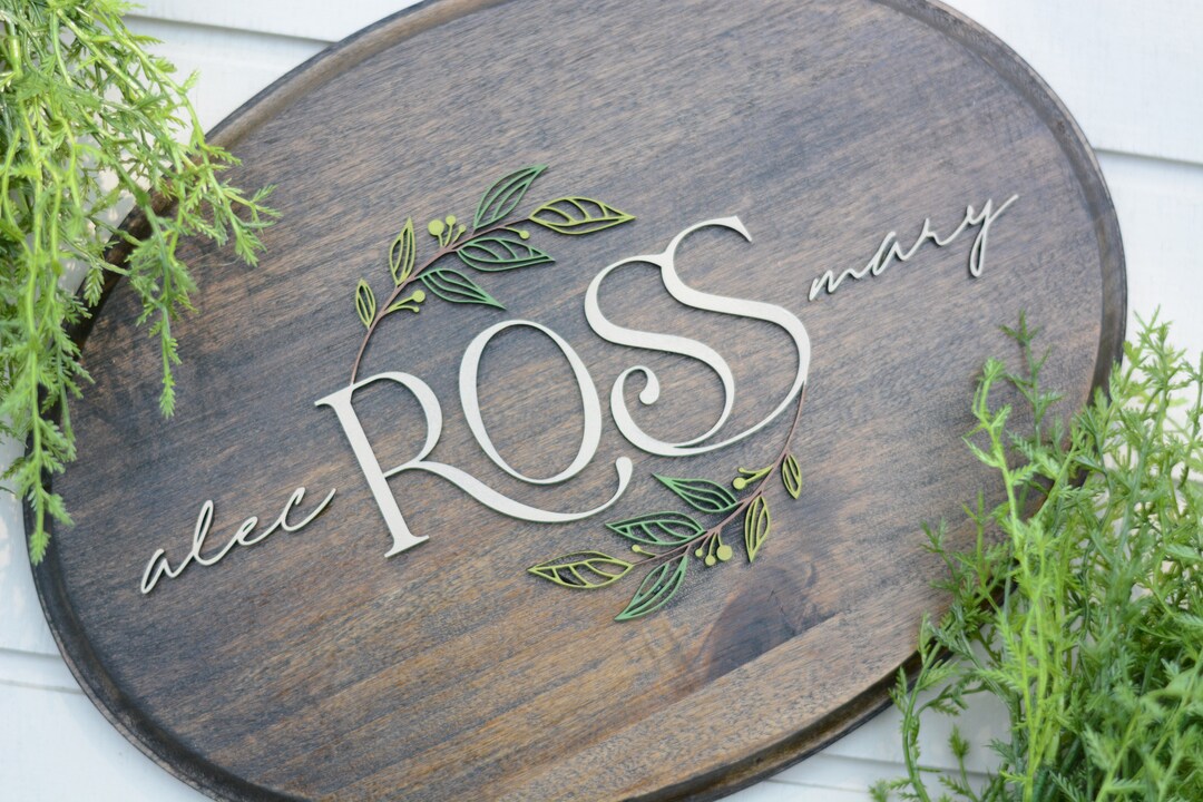Custom Last Name Wood Sign | Wedding Gift | House Warming | Anniversary ...