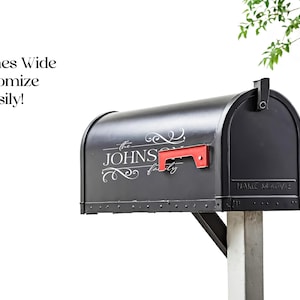 Custom Mailbox Decal Last Name, Name Sign, Vinyl, Scrolls - Etsy